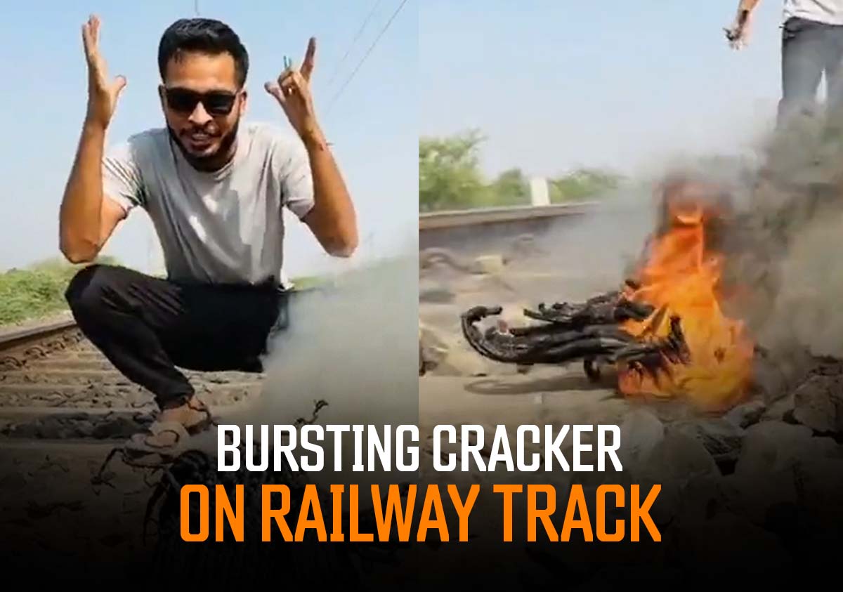 Man Lights Up Black Snake Firecracker On Railway Track, Here's How RPF ...