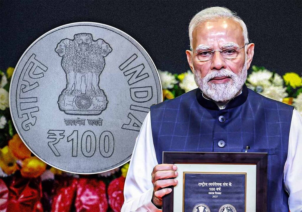 RSS Centenary: PM Modi Releases ₹100 Coin and Stamp